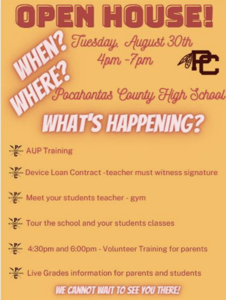 PCHS Open House | Pocahontas County High School