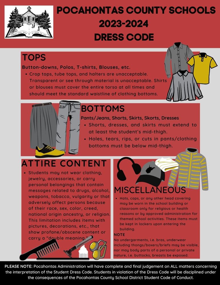 2023-2024 Pocahontas County Schools Dress Code | Green Bank Elementary ...