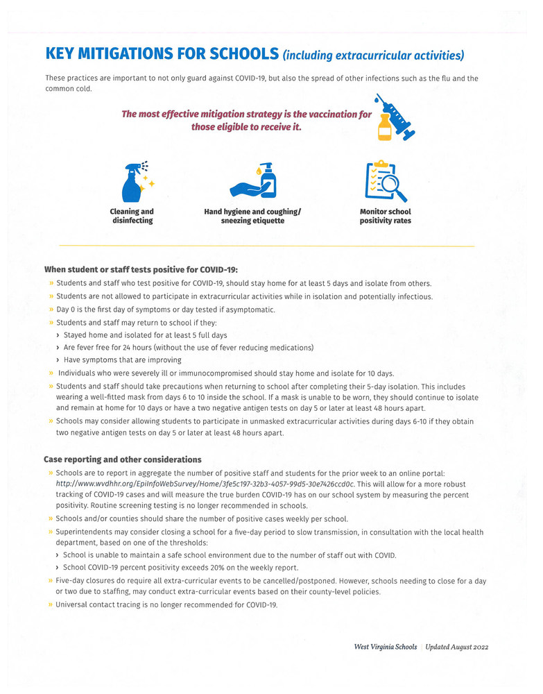 COVID Protocol Clarification from Superintendent Beam | Pocahontas ...